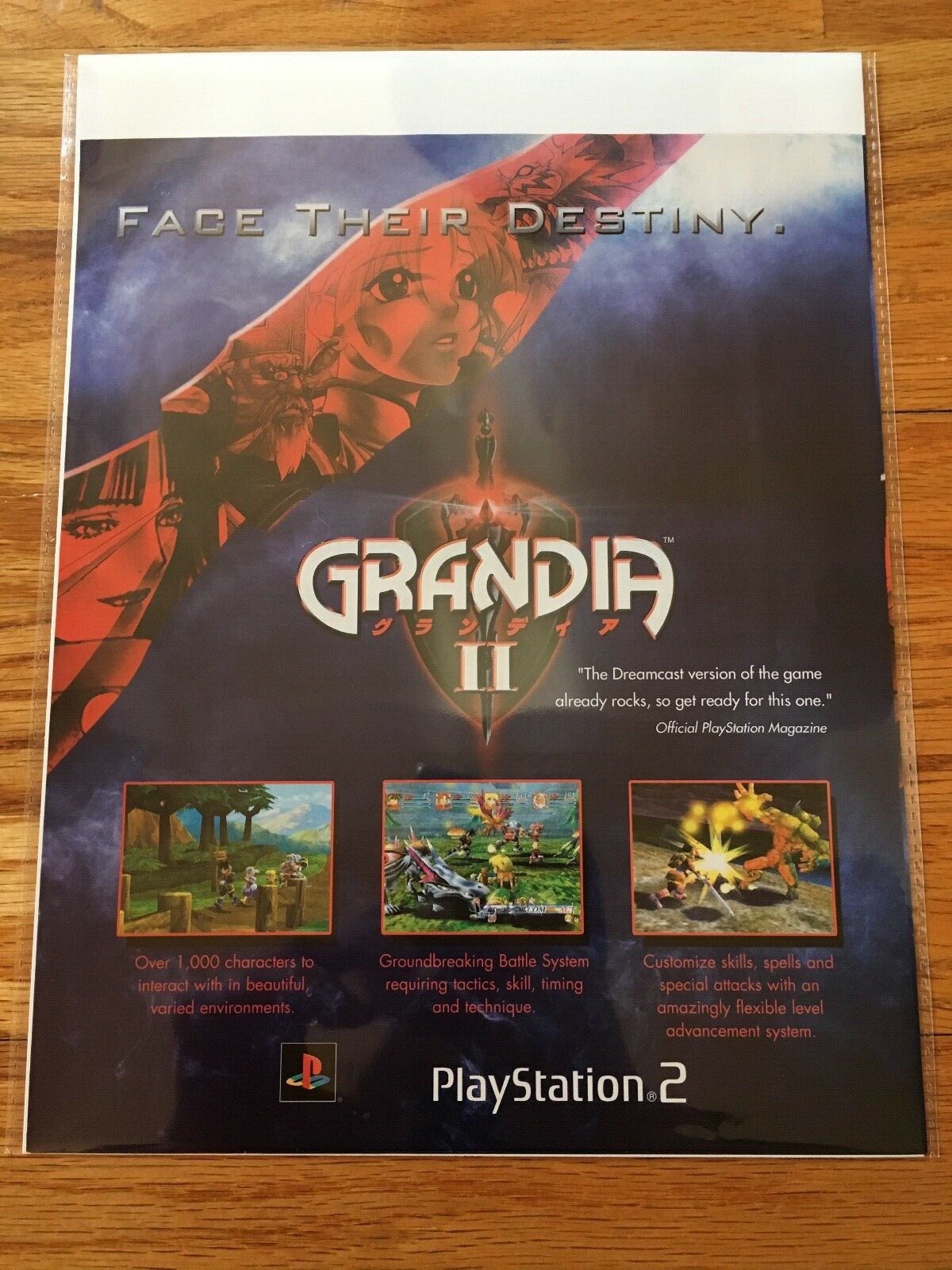 Grandia II 2 Playstation 2 PS2 Video Game Poster Ad Advert Art Print ...