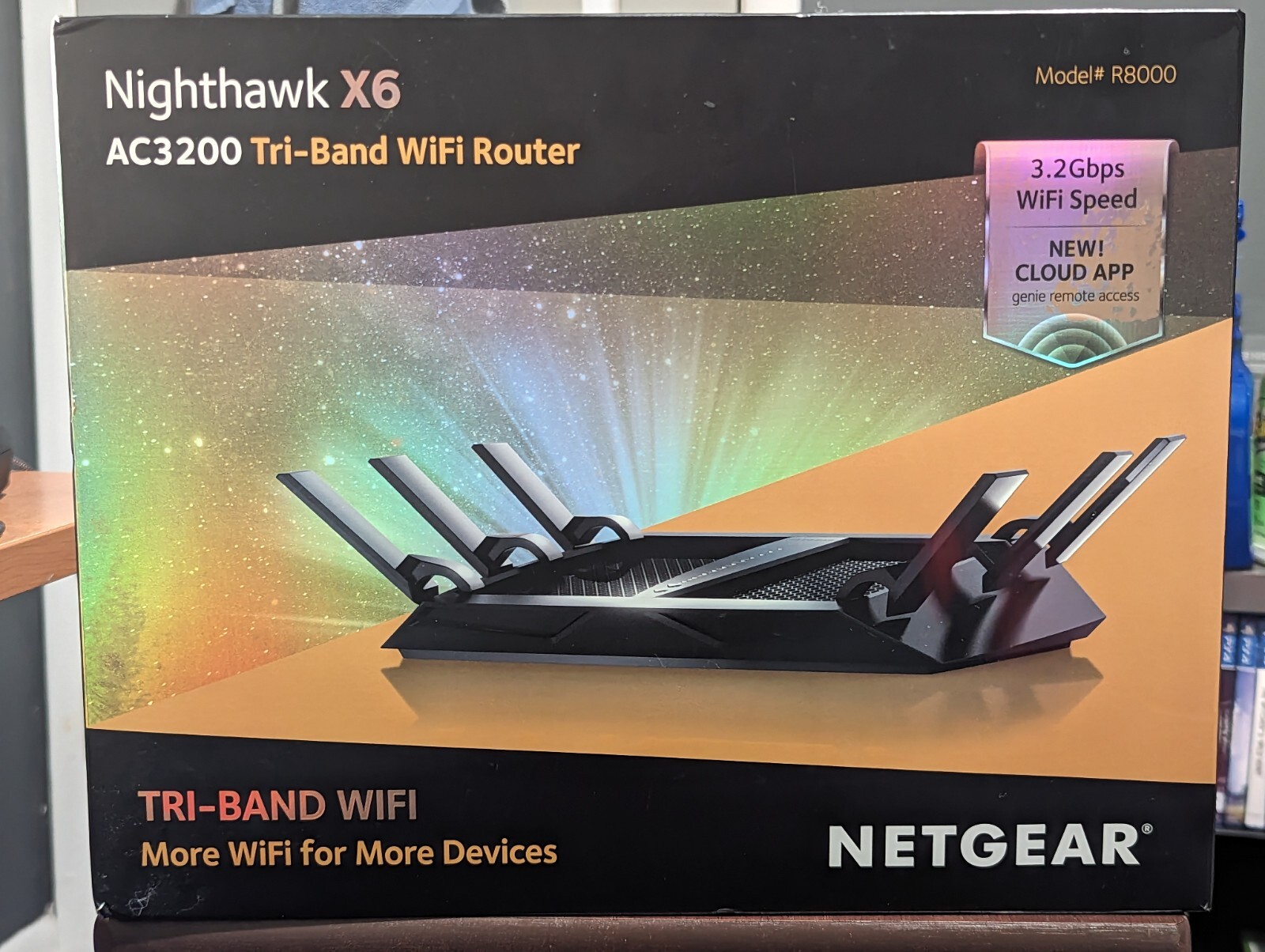 NETGEAR Nighthawk X6 AC3200 Tri-Band Gigabit Wi-Fi Router - ‎Black ...