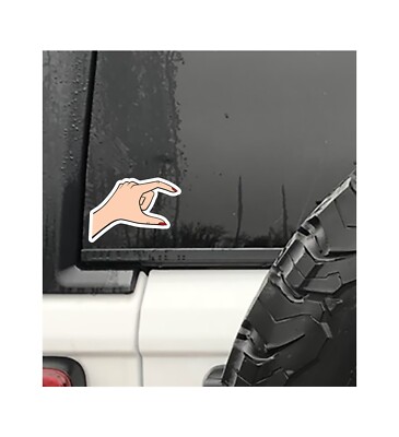 SMALL PEEN GIRL HAND GESTURE PRINTED DECAL CAR TRUCK WINDOW STICKER ...