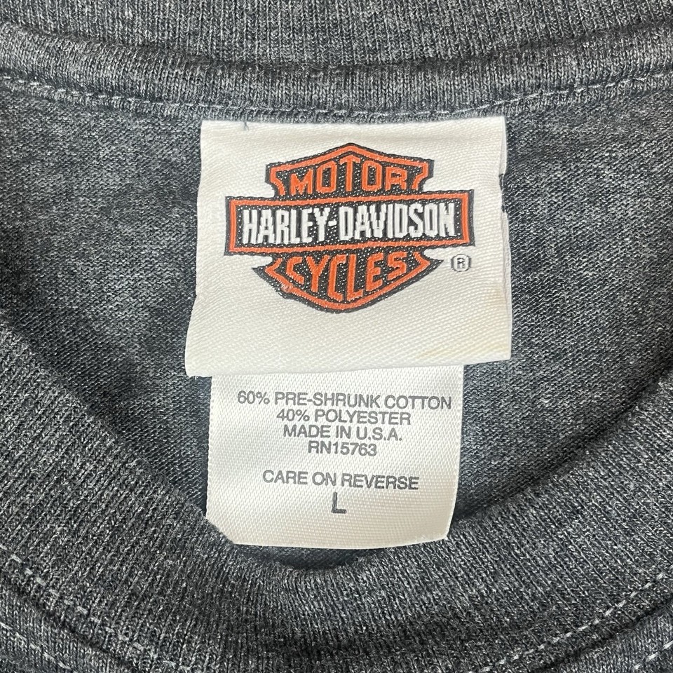 Harley Davidson Shirt Men Large Gray Tank Top Spell out Motorcycle ...