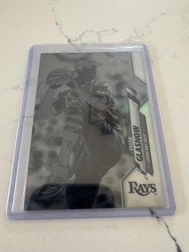 2020 Topps Chrome Negative Refractor Tyler Glasnow #118 TB Rays LA ...