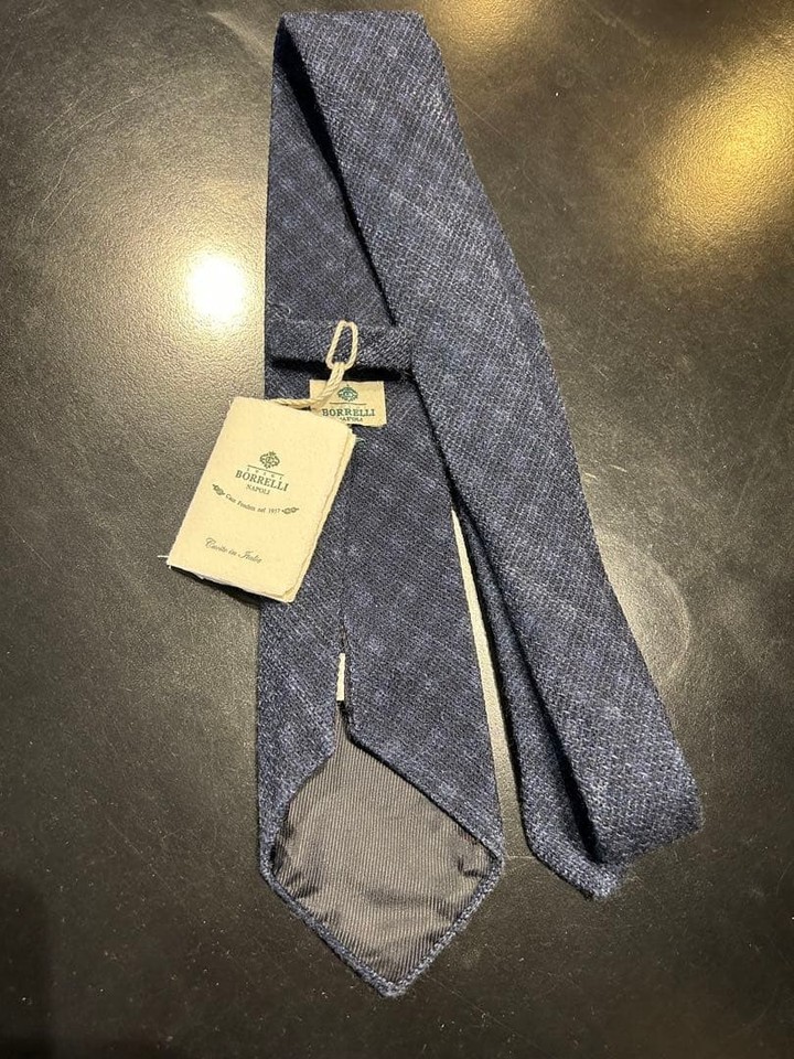 LUIGI BORRELLI Wool Tie Navy Multi-Color | eBay