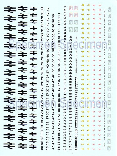 'OO' gauge, 4mm decals for BR Sector and Railfreight locos. Sheet NMS-2 ...