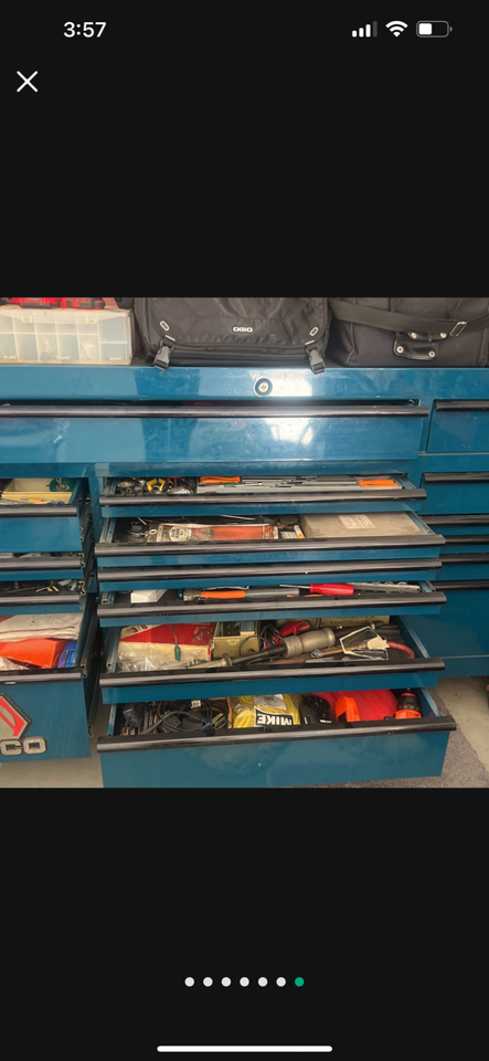 Custom Matco Toolbox. Blue. 61/2 ft x 2ft x 4ft. Lock and key. | eBay
