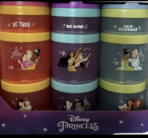 Disney Princess Set Of 3 Snacking Containers 2 1/3 Cup Each ...