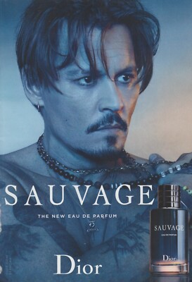 2018 Dior Sauvage Cologne Perfume - Actor Johnny Depp -Print Ad Photo ...