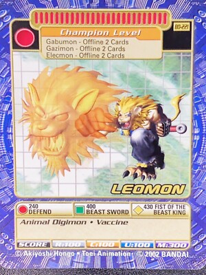 Leomon - Digimon Digi-Battle Booster Series 5 BO-221 Champion Level ...
