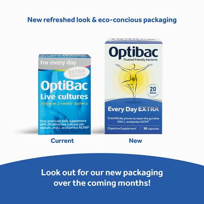 Optibac Probiotics For Every Day Extra Strength - 30 and 90 Capsules ...