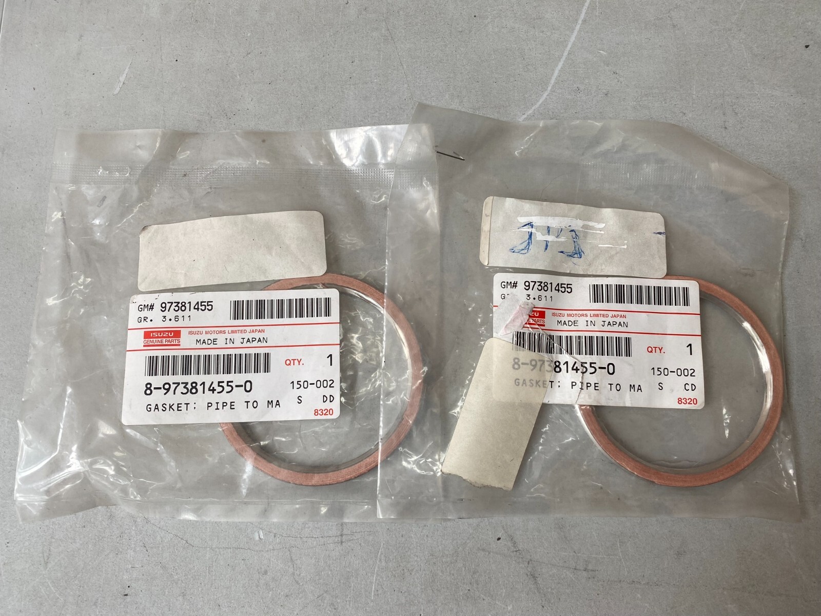 1 Isuzu Genuine OEM Pipe to MA Gasket 8973814550 for sale online | eBay