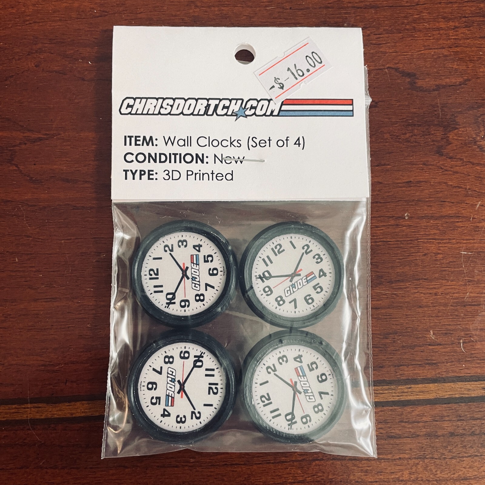 Custom Wall Clocks for GI Joe 3.75" 1:18 Scale Diorama (Set of 4) | eBay