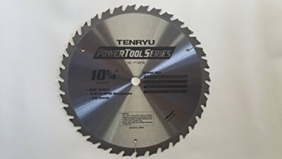 Tenryu PT-26036 10-1/4" Carbide Tipped Saw Blade 36 Tooth - 5/8" Arbor ...