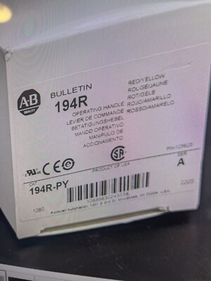 ALLEN BRADLEY 194R- PY DISCONNECT. SWITCH. RED/Yellow Padlocks let ...