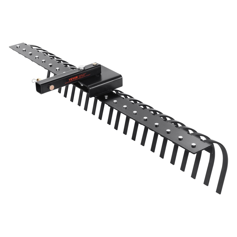 VEVOR Tow Behind Landscape Rake 60" Lawn Dethatcher Rake with 21 Steel ...