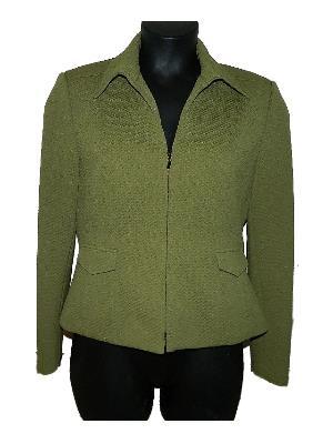 Womens Talbots Green Quilted Textured Zip Front Jacket sz 12 | eBay