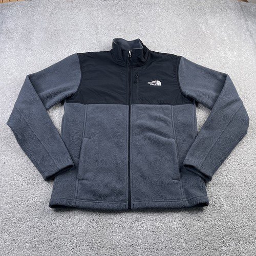 North Face Jacket Mens Small Grey Tundra Full Zip 300 Weight Fleece ...