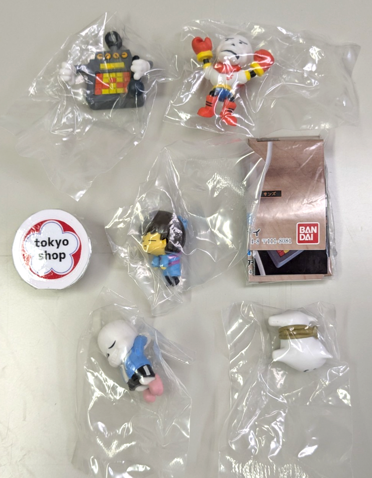 UNDERTALE Hugcot Figure Complete set of 5 BANDAI Japan No Capsule New ...