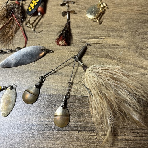 16 Vintage Fishing Spinners Mepps Shyster Hilderbrandt Several Unmarked ...