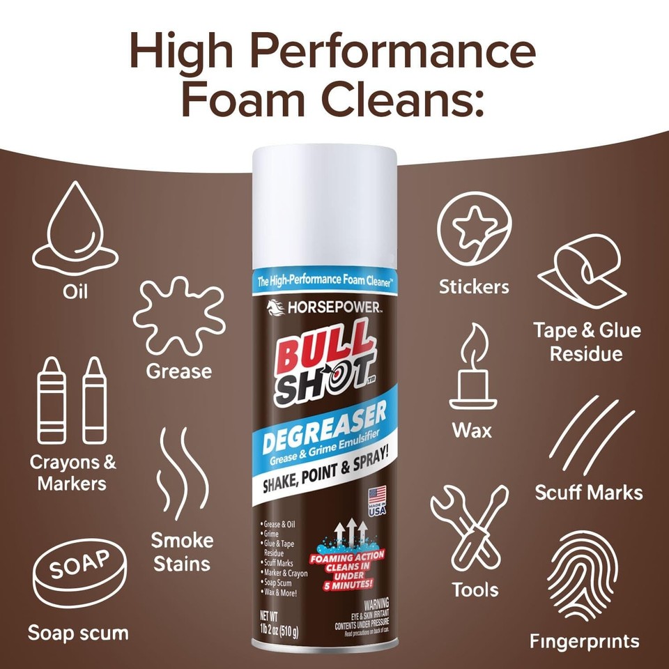 bull shot grease emulsifier, as-seen-on-tv, made in the usa, just shake ...