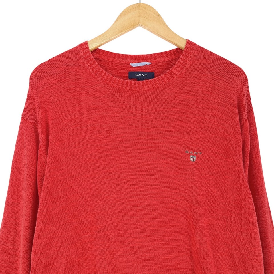 GANT Jumper Sweater Men Red Cotton Pk2 Size XL | eBay Australia