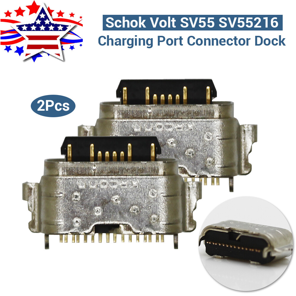 2Pcs USB Charger Charging Port Connector Dock Type-C For Schok Volt ...