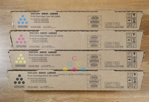 NEW Genuine Ricoh IMC4500/C6000 CMYK Toner Set 842279,842280,842281 ...