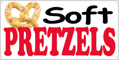 20x48 Inch SOFT PRETZELS Vinyl Banner Concession Sign - wb | eBay