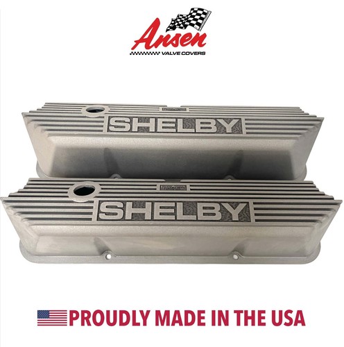 Ford FE Tall Valve Covers - SHELBY Logo - Bead Blast - Die-Cast ...