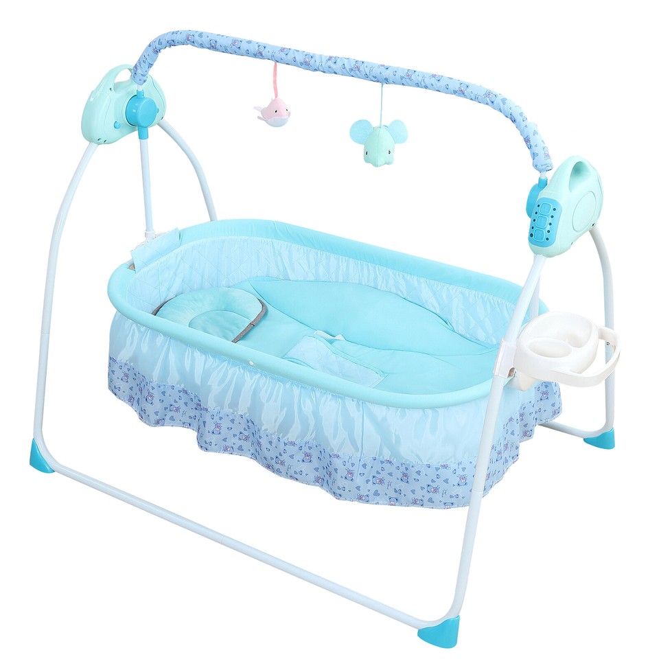 0-18 Months 25kg Electric Baby Crib Cradle Infant Rocker Auto Swing ...