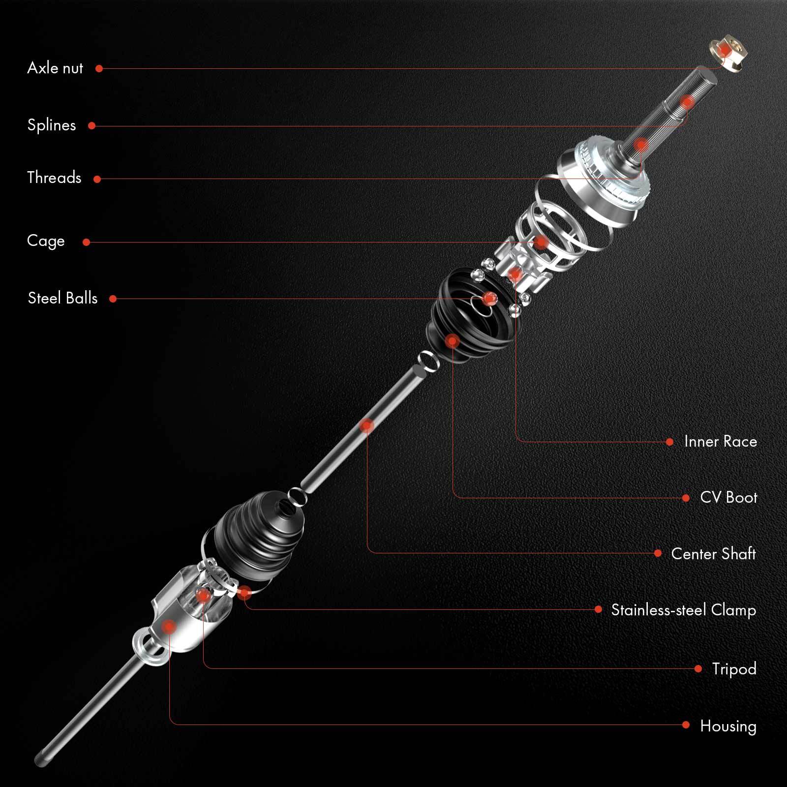 CV Axle Assembly for BMW E90 E91 E92 328xi 07-08 335i 328i xDrive Front ...