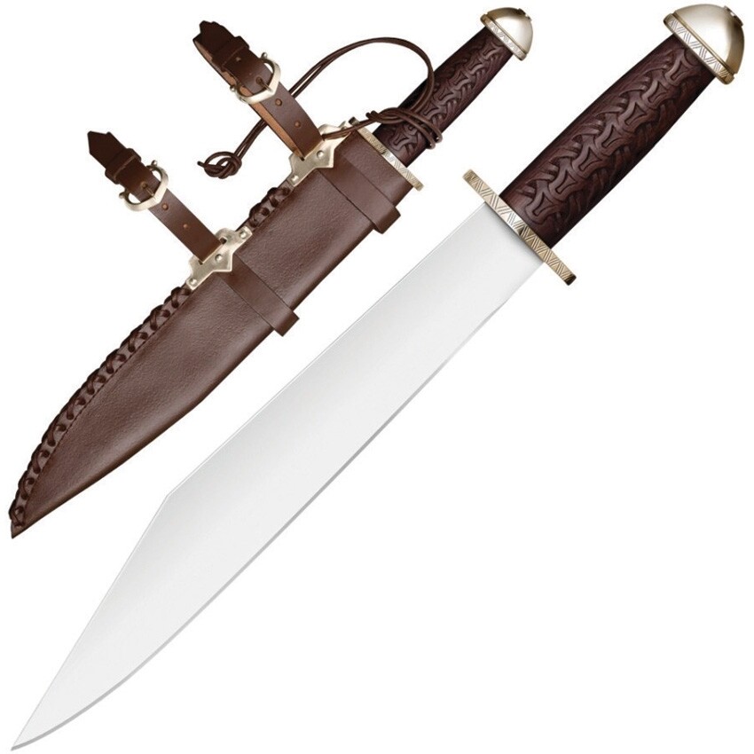 Cold Steel Chieftans Sax Fixed Knife 13.88" 1055HC Steel Blade Sal Wood ...