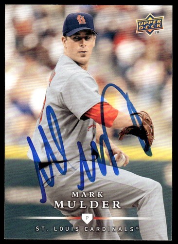 2008 Upper Deck Baseball Mark Mulder Auto St. Louis Cardinals #471 ...