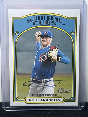 2021 Topps Heritage Minor League Kohl Franklin Real One Auto #ROA-KF ...