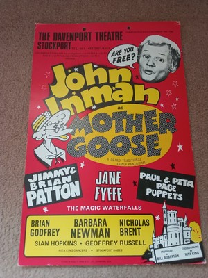 ORIGINAL THEATRE POSTER JOHN INMAN MOTHER GOOSE STOCKPORT | eBay UK