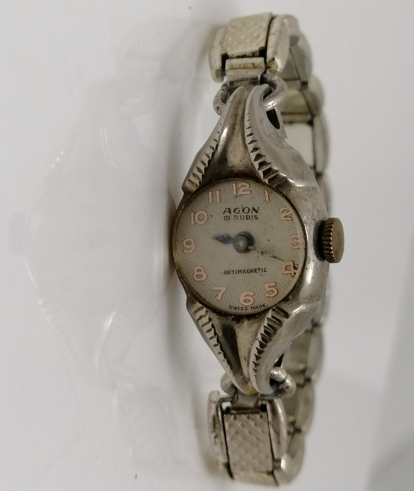 Agon 15 Rubis Women's Bracelet Watch Vintage Antimagnetic Expander ...