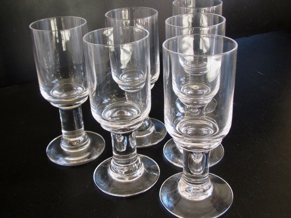 SIX Dartington Crystal 'Victoria' Sherry Glasses FT33/1 VGC | eBay UK