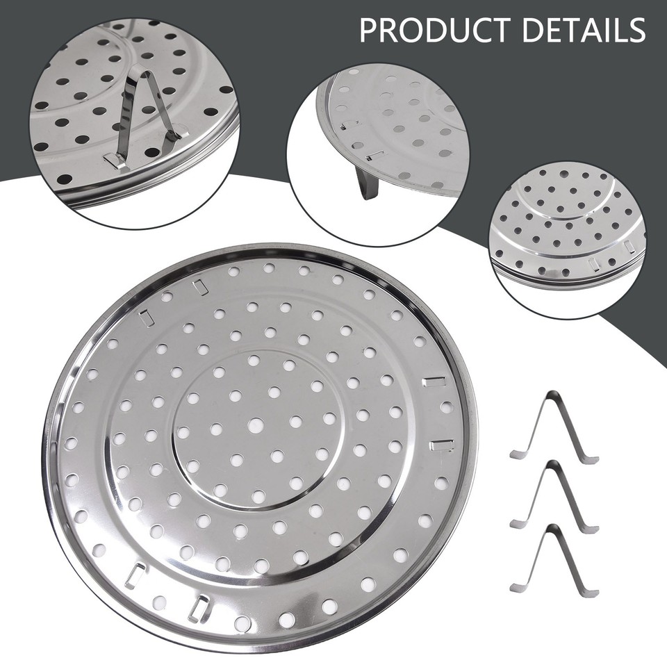 Kitchen Steaming Rack Cooking Utensils 18-30cm Silver Stainless Steel ...