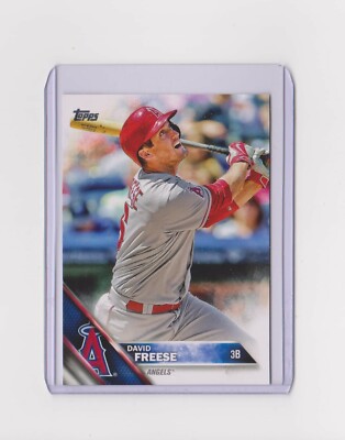 2016 TOPPS DAVID FREESE BASE CARD - CARD #44 - L.A. ANGELS - FREE SHIP ...