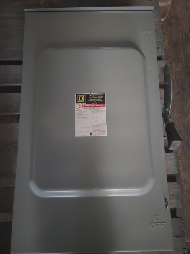 SQUARE D D224NRB 200 AMP FUSIBLE GENERAL DUTY SAFETY SWITCH 2P/3W 240V ...