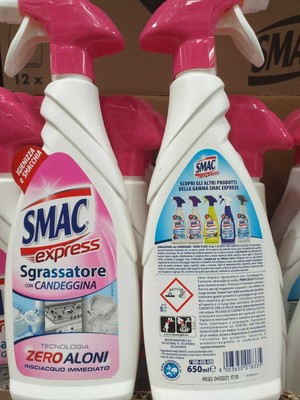 6 Pezzi Smac Express Spray Sgrassatore con Candeggina Igienizza ...