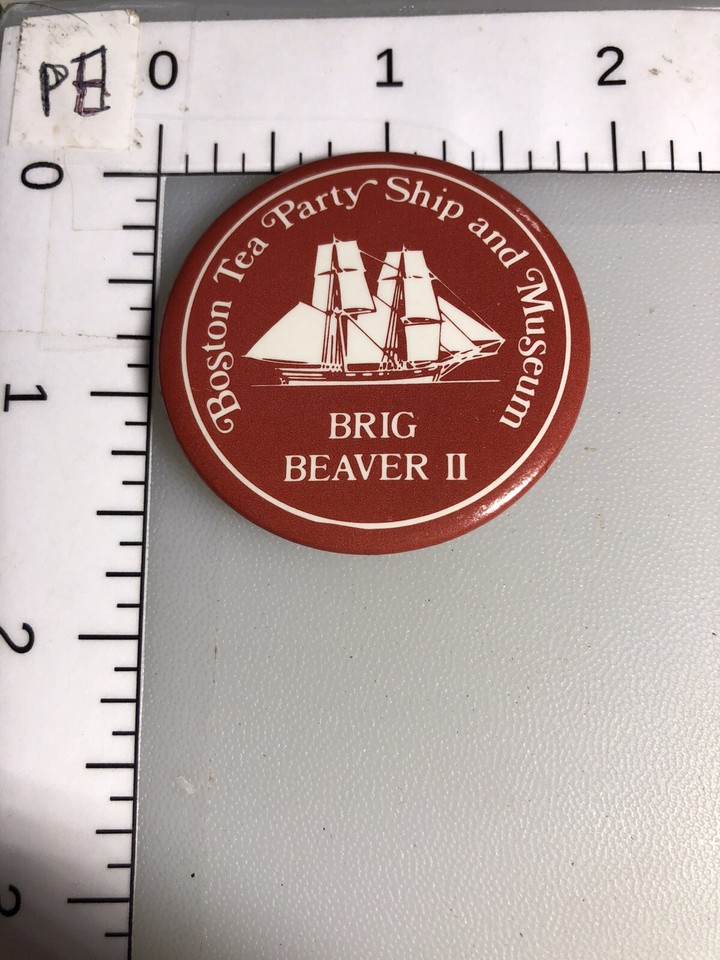 Boston Tea Party Ship And Museum Massachusetts Button Pin Badge Pinback ...