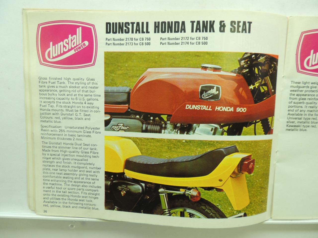 Dunstall Power Parts Catalog Fairing Honda 900 CB750 Norton Commando ...