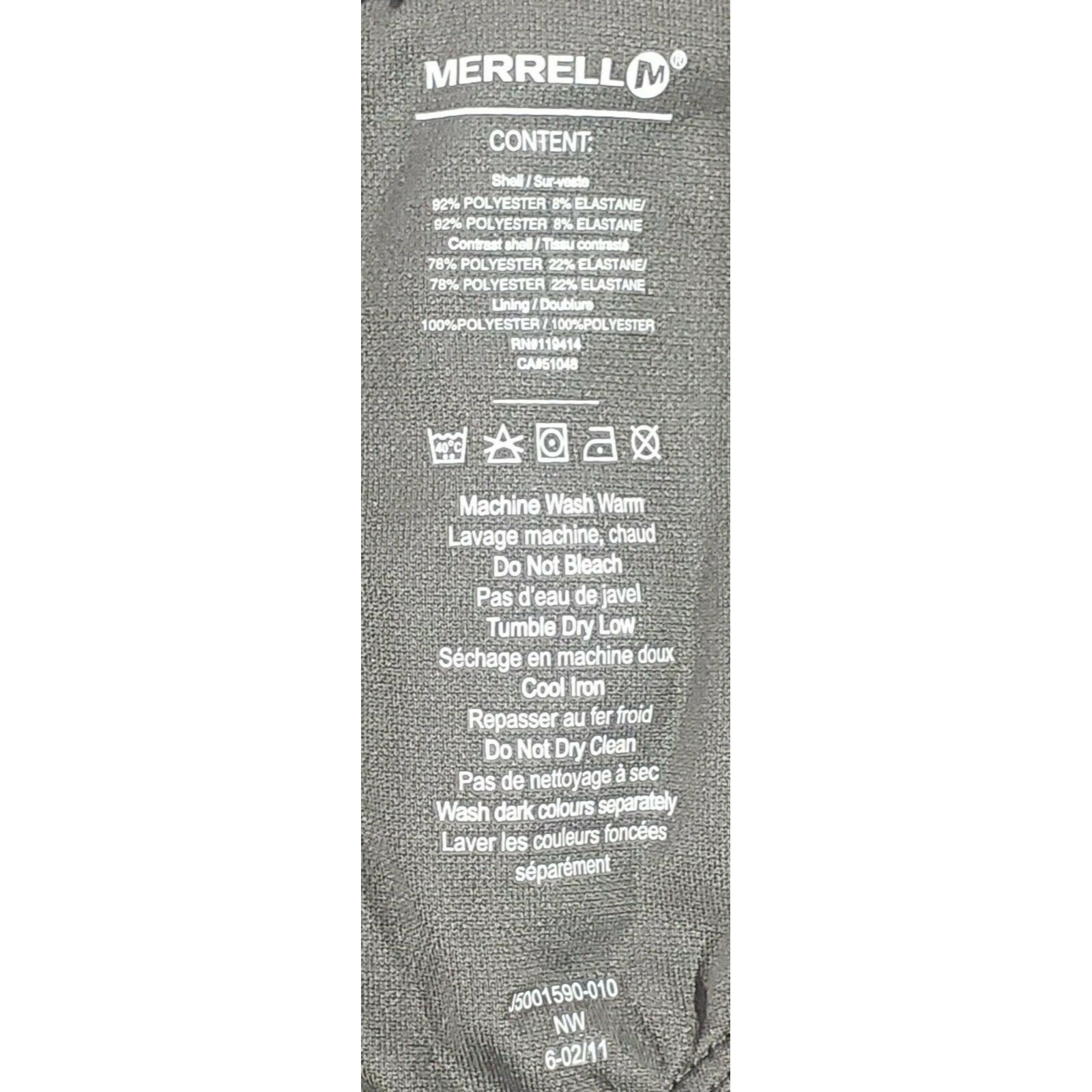 Merrell Shorts XXL Womens Solid Black High Rise Velocity NWT Elastic ...