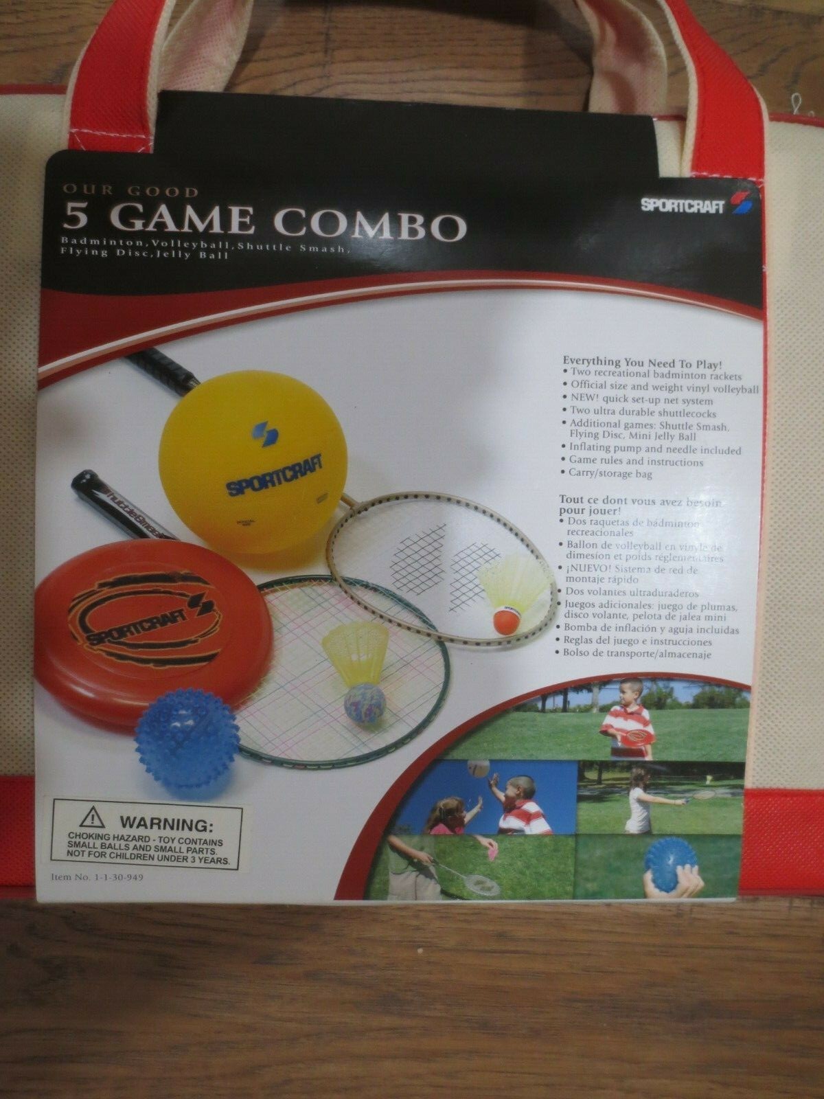Sportcraft 5 Game Combo-Badminton, Volleyball, Shuttle, Flying Disk ...