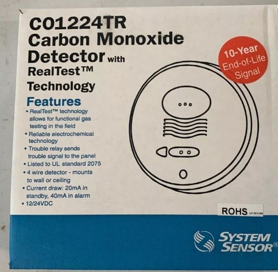 System Sensor CO1224TR Carbon Monoxide Detector - White 783863042898| eBay