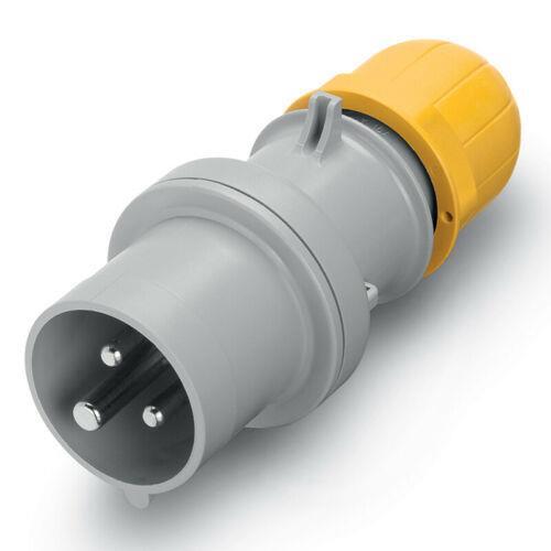 Scame 3 Pin Yellow Commando Plug & Sockets 110V 2P+E 16amp IP44 Male ...