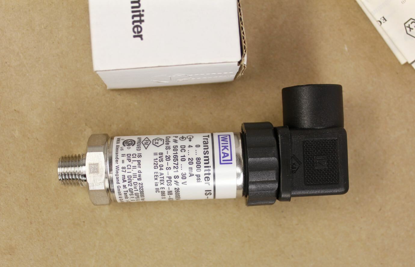 Wika IS-20-S Pressure Transmitter 50165721 0-8000PSI 4-20mA 10-30VDC | eBay