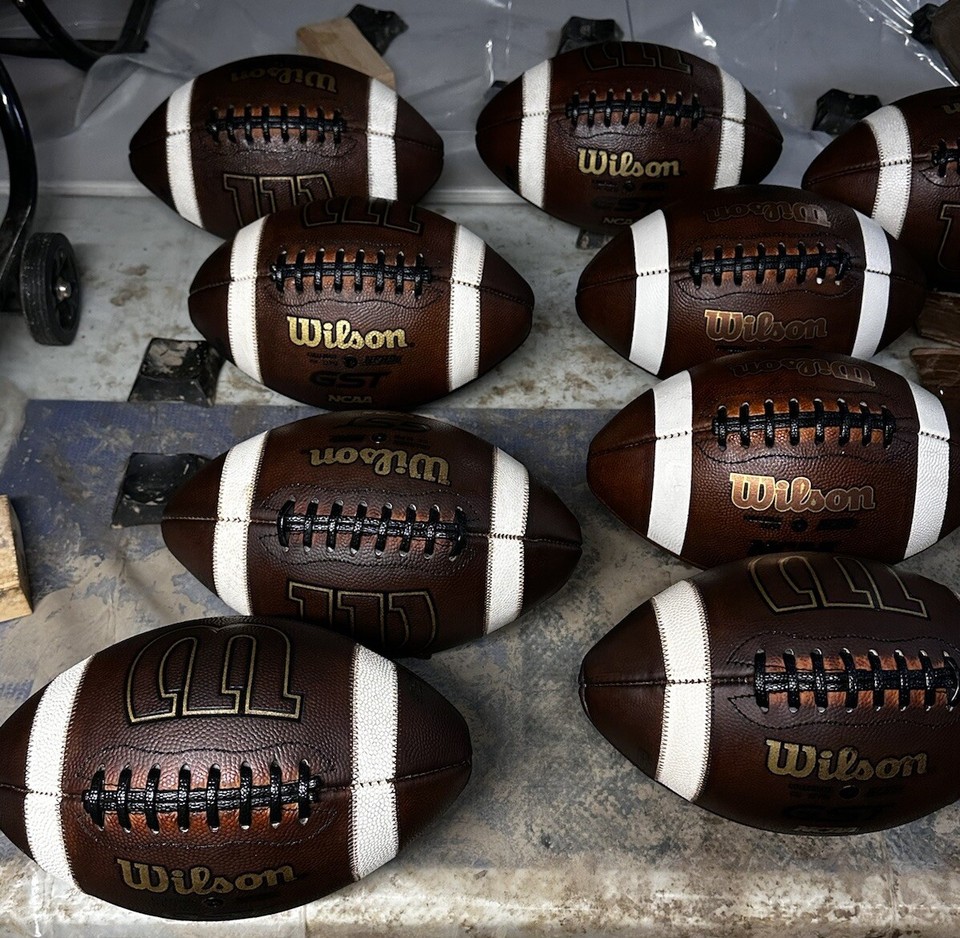 FULL-SIZE Latex Football Bladder + BLACK Tacky Diamond Pattern Lace ...