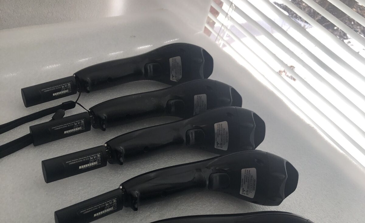 LOT OF 4X Pos-x ION Handheld Linear Wireless Laser Barcode Scanner ION ...