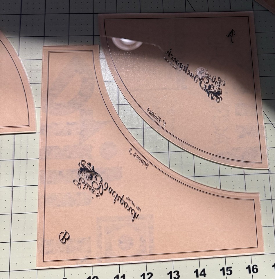 8” Rainbow Block Template Four Pieces Acrylic Template Set | eBay