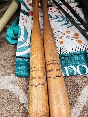 PAIR OF Master Guard Vintage Wooden 22” Fire Bat Wood Burned Logo | eBay